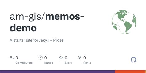 Github Am Gismemos Demo A Starter Site For Jekyll Prose
