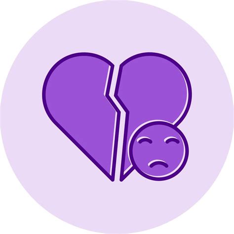 Broken Heart Vector Icon 39551159 Vector Art At Vecteezy