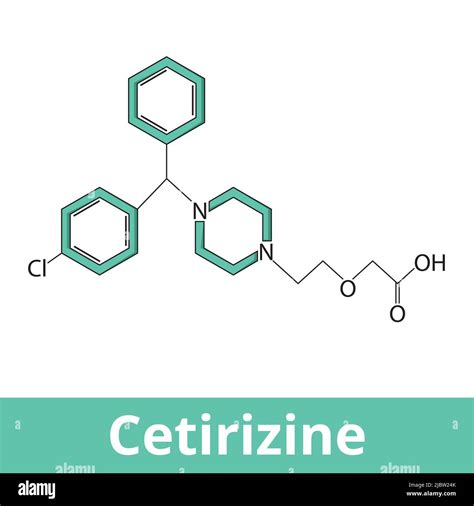 Chemistry Chemical Formula Cetirizine Stock Vector Images Alamy