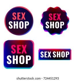 Sex Shop Badges Icons Logos Set Stock Vector Royalty Free 724451293 Shutterstock