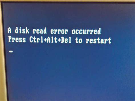 A Disk Read Error Occurred
