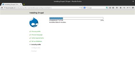 Drupal Installation Step By Step With Screenshots Linux Tweaks