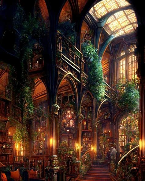 Fantasy Library Outside Fantasy World Library Fantasy Library