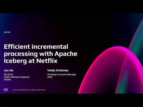 Free Video Efficient Incremental Processing With Apache Iceberg At Netflix From Aws Events