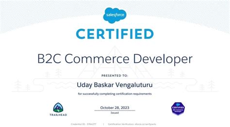Uday Baskar On Linkedin Salesforce Salesforceb2c Salesforcecertified