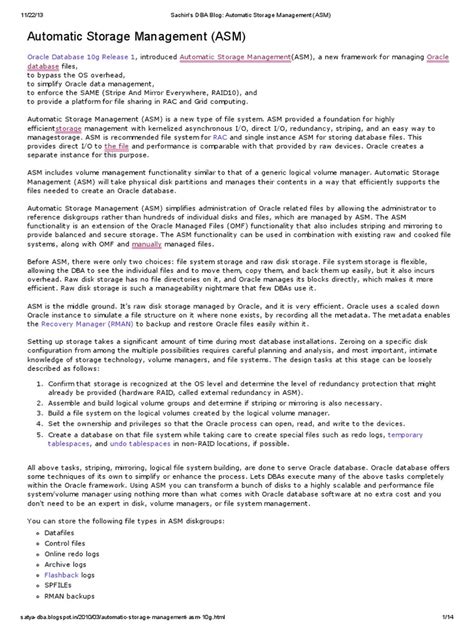 Oracle Asm For Database Admins Pdf File System Computer File