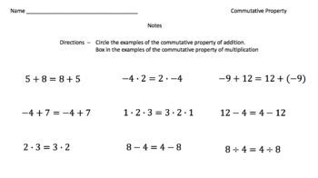 The Commutative Property Google Form Interactive Video Lesson