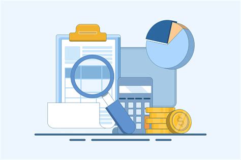 사업 손익 보고서 개념 비즈니스 데이터 분석 급여 급여 계산 개념 웹 배너 랜딩 페이지 모바일 앱용 평면 그림 배경에 평면 그림 개념에 대한 스톡 벡터 아트 및 기타 이미지