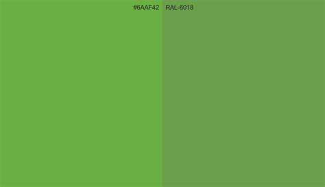 Hex 6aaf42 To Ral Code Ral 6018 Conversion Chart Ral Classic