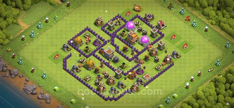 Farming Base Th7 With Link Anti 2 Stars Hybrid Clash Of Clans Town Hall Level 7 Base Copy