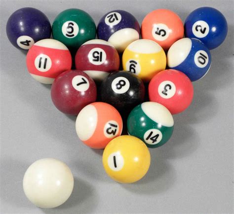 Rare Small Size Pool Ball Set
