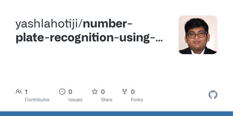 Github Yashlahotiji Number Plate Recognition Using Python