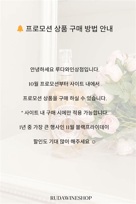 🔔 프로모션 구매 방법 안내 루다와인상점