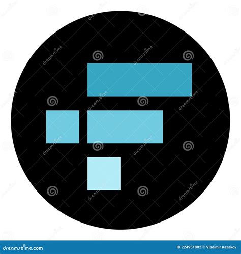 FTX Token FTT Symbol Cryptocurrency Logo Coin Icon In Circle Isolated On White Background