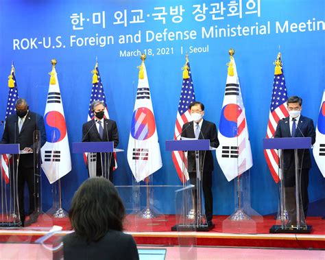 대한민국 외교부 현장입니다 오늘 양국 장관들은 한미동맹이