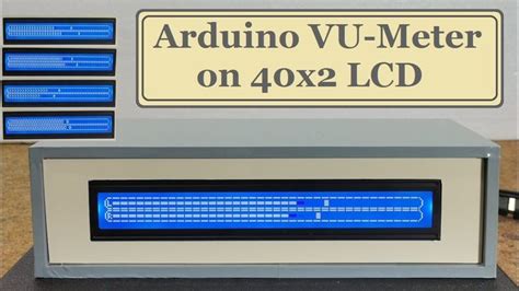 Diy Big Arduino Vu Meter On 40x2 Lcd Dispaly Arduino Audio Equipment Lcd