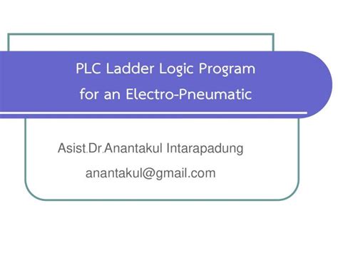 Pdf Plc Ladder Logic Program For An Electro Pneumatic · 2019 7 22 · For An Electro