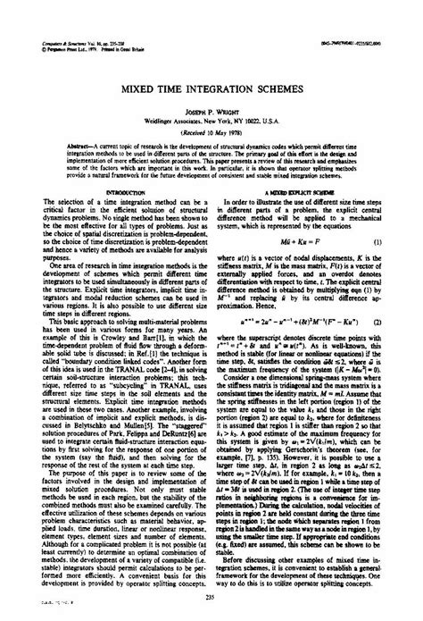 Pdf Mixed Time Integration Schemes Dokumentips