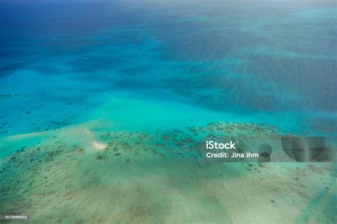 그레이트 배리어 리프의 산호초와 청록색 바다의 공중보기 산호해 케언즈 퀸즐랜드 최북단 호주 0명에 대한 스톡 사진 및 기타 이미지 Istock