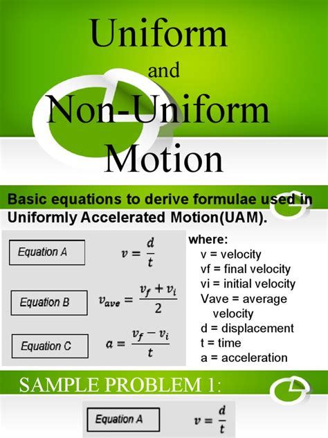 Uniform And Non Uniform Motion Pdf Acceleration Velocity