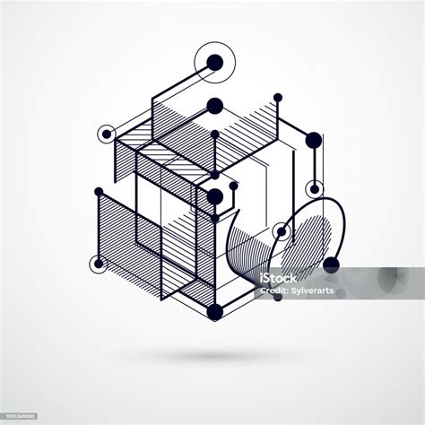 공학 기술 흑백 벡터 3d 배경 화면 만든 큐브 라인 엔지니어링 시스템 추상적인 기술 배경 그림입니다 추상적인 기술 배경입니다 0명에 대한 스톡 벡터 아트 및 기타 이미지