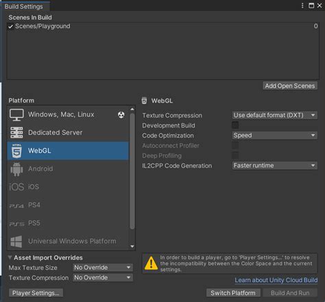 Remove Webgl Build Completely Unity Engine Unity Discussions