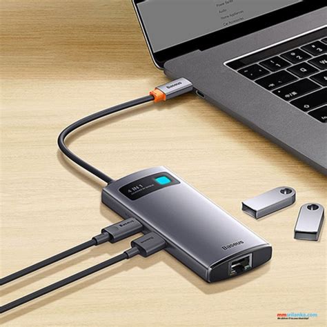 Baseus Star Joy Series In Multifunctional Type C Hub Docking Station Gray Type C To Usb