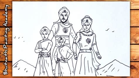 Chaar Sahibzaade Drawing Youtube