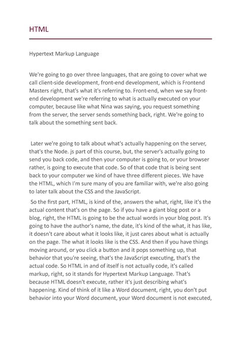 html lecture notes on html html hypertext markup language we re