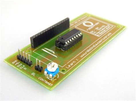 3 Pin Lcd For Arduino With Tutorials Includes Lcd Blue Back Light Top Cover Robo India