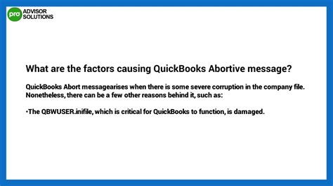 Ppt Easy Troubleshooting Guide To Resolve Quickbooks Abort Error