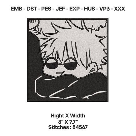 Anime Embroidery Design Chibi Patch Kawaii Manga Embroidery File