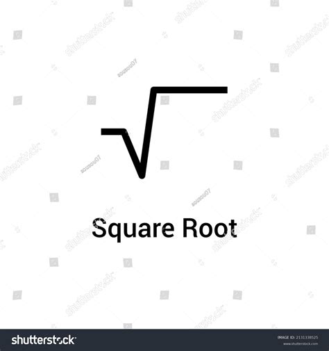 Square Root Radical Symbol Mathematics Stock Vector Royalty Free 2131338525 Shutterstock