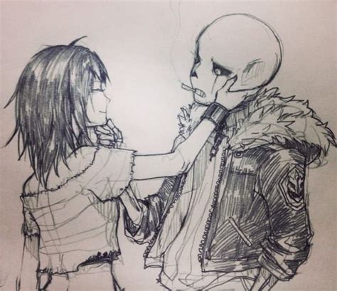 Gaster Sans X Frisk Echotale Gaster Sans Undertale Anime Undertale