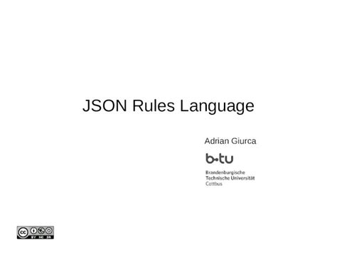 Ppt Json Rules Language Dokumentips