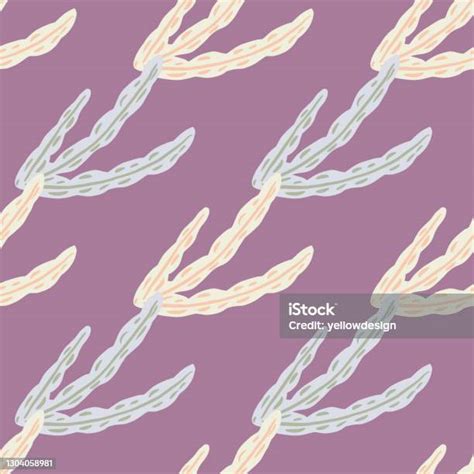 파스텔 톤의 바다 야생 자연 매끄러운 패턴은 해초 프린트 보라색 파스텔 배경 심플한 디자인 0명에 대한 스톡 벡터 아트 및 기타 이미지 Istock