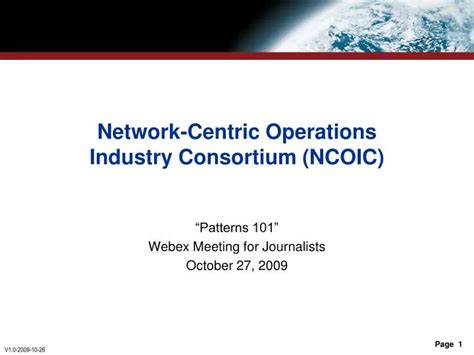 Ppt Network Centric Operations Industry Consortium Ncoic Powerpoint Presentation Id 5187846