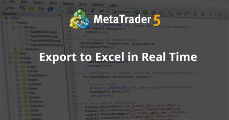 Metatrader 4 Libraries Export To Excel In Real Time 📈 Mt4 And Mt5 Downloads Robotfxorg