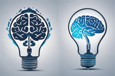 Premium Ai Image Human Brain And Light Creative Abstract Background In Blue Tone