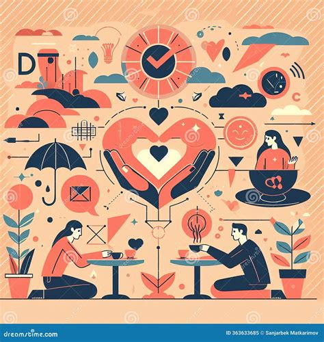 Meaningful Relationships Workplace On Blue Royalty Free Stock