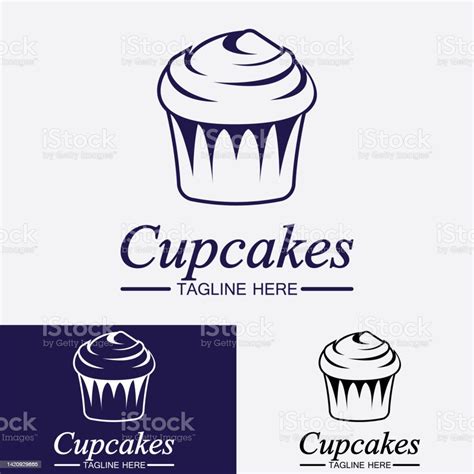 컵케이크 로고 디자인 벡터 템플릿 컵케이크 베이커리 아이콘입니다 귀여운에 대한 스톡 벡터 아트 및 기타 이미지 귀여운 달콤한 음식 디자인 Istock