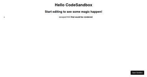 Dangerouslysetinnerhtml With Html Decoding Codesandbox