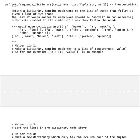 Solved Please Complete The Following Function According To