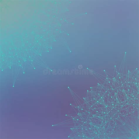 Geometric Abstract Background With Connected Lines And Dots Futuristic Technology Design