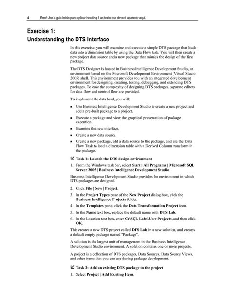 Hands On Lab Data Transformation Services Sql Server Pdf