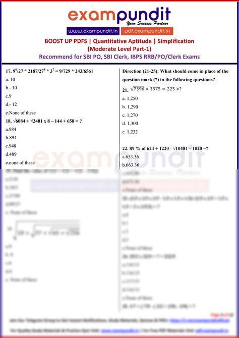 SOLUTION Simplification Questions Moderate Level Part Boost Up Pdfs Studypool