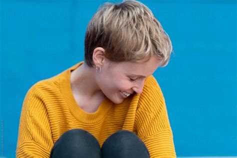 Short Hair Shy Portrait By Stocksy Contributor Guille Faingold