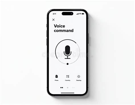 Smartphone Voice Command Interface Modern App Design Stock Illustration