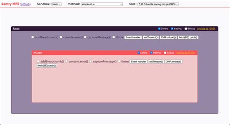 github sentry demos sentry micro frontend