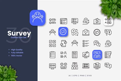 Survey Icons Graphic By Upnowgraphic · Creative Fabrica